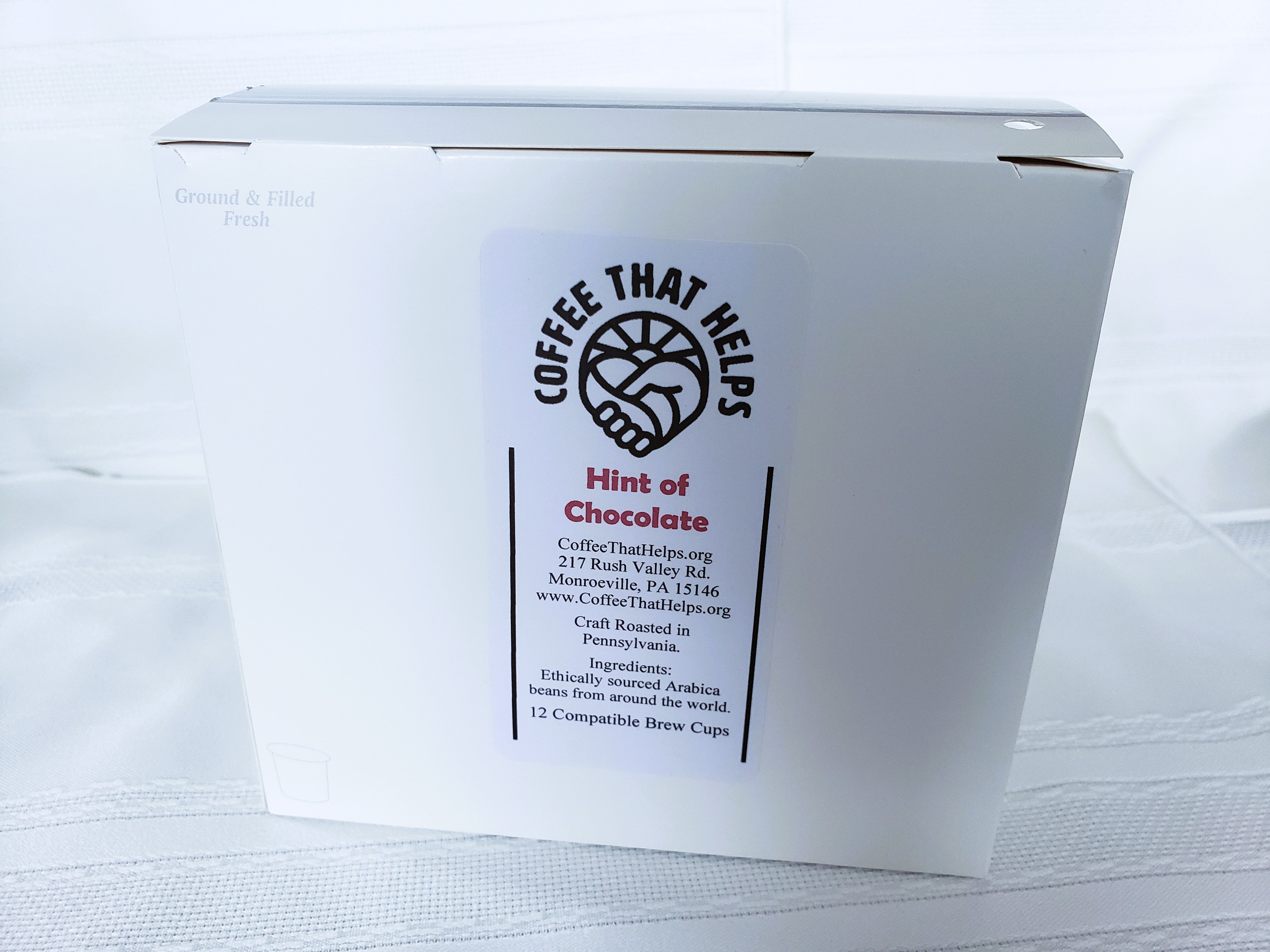 Hint of Chocolate - 12 Compatible Brew Cups – Coffee That Helps
